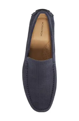 Nordstrom Bend Venetian Driving Shoe - Navy Textured Suede