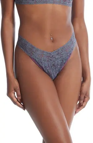 Hanky Panky Print Original Rise Thong Academy Check Nordstrom Anniv