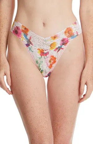 Hanky Panky Print Original Rise Thong Floral Reflections