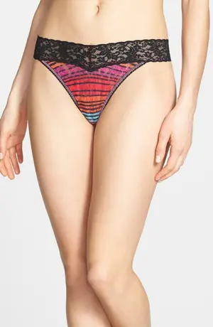 Hanky Panky Print Original Rise Thong Licoricie Stripe