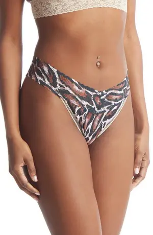 Hanky Panky Print Original Rise Thong Natural Rhythm