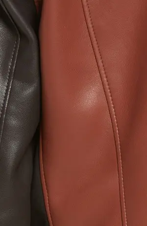 Blanknyc Two-tone Faux Leather Moto Jacket