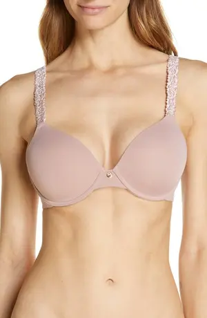 Natori Rose Dream Custom Coverage Underwire Bra - Antique / Pink Pearl