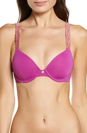 Natori Rose Dream Custom Coverage Underwire Bra Pinot / Clay Rose