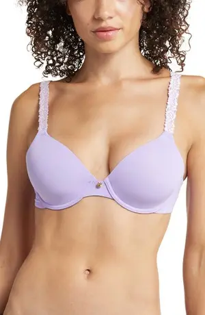 Natori Rose Dream Custom Coverage Underwire Bra Violet/ Rse