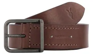 ALLSAINTS Ramskull Leather Belt - Bitter Brown