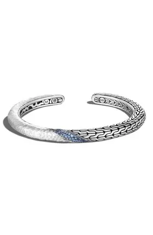 John Hardy Classic Chain Twisted Cuff Bracelet - Blue Sapphire