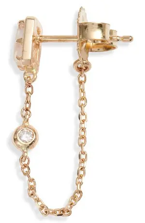 Anzie Cléo Chain Drop Diamond Earrings