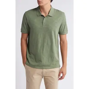 Vince Cotton Slub Jersey Polo Artichoke