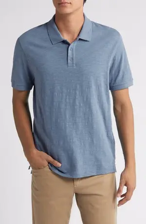 Vince Cotton Slub Jersey Polo Bayou