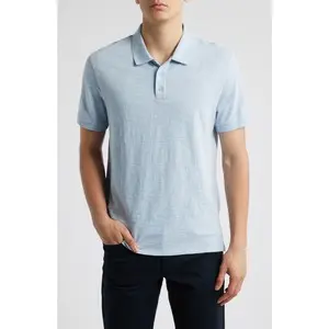 Vince Cotton Slub Jersey Polo Glacier