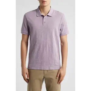 Vince Cotton Slub Jersey Polo Shadow Mauve