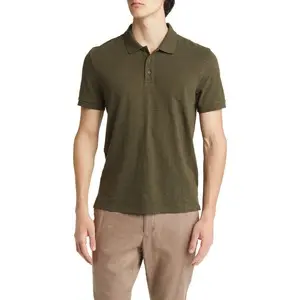 Vince Cotton Slub Jersey Polo Sierra Pine