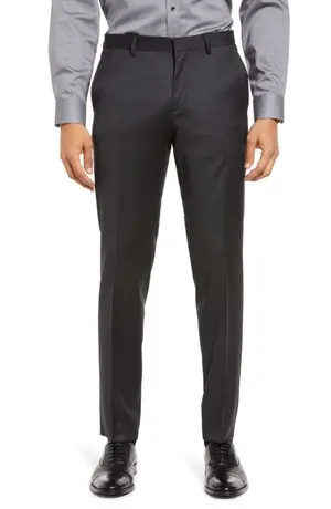 BOSS Genius Slim Fit Wool Suit Pants - Black