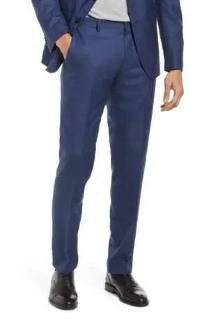 BOSS BOSS Genius Slim Fit Wool Suit Pants Dark Blue