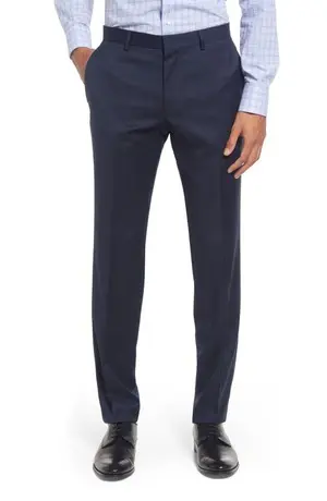 BOSS Genius Slim Fit Wool Suit Pants - Navy