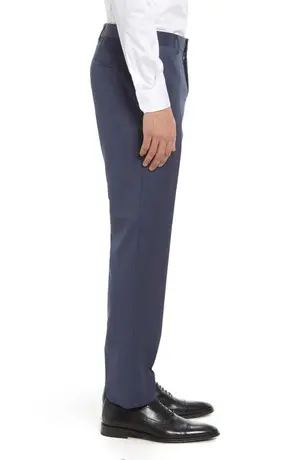 BOSS Genius Slim Fit Wool Suit Pants - Open Blue