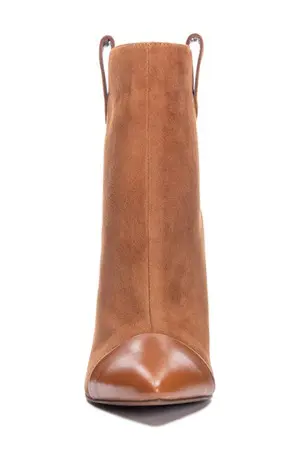 42 GOLD Kara Cap-toe Bootie - Tan Suede