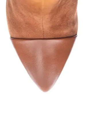 42 GOLD Kara Cap-toe Bootie - Tan Suede