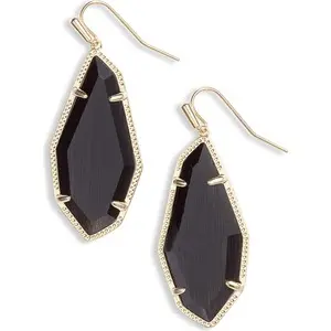 Kendra Scott Muriel Drop Earrings Gold Black Cats Eye