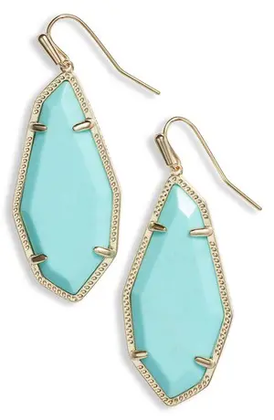 Kendra Scott Muriel Drop Earrings - Gold Light Blue Magnesite