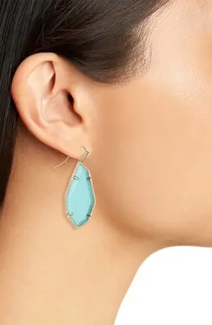 Kendra Scott Muriel Drop Earrings - Gold Light Blue Magnesite