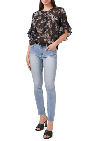 Vince Camuto Bouquets Chiffon Blouse