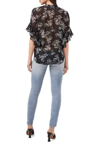 Vince Camuto Bouquets Chiffon Blouse