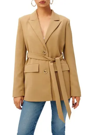 Good American Trench Blazer Warm Caramel