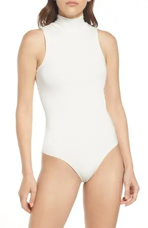 Good American Mock Neck Thong Bodysuit
