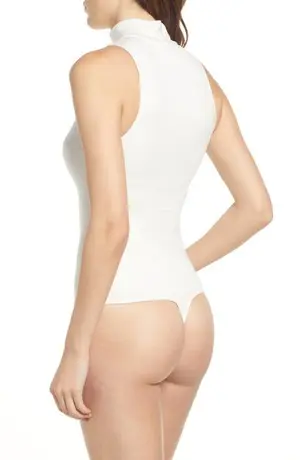 Good American Mock Neck Thong Bodysuit