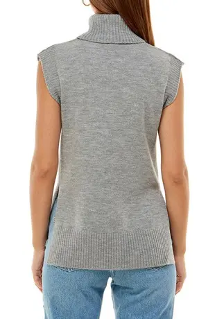 WAYF Ariana Turtleneck Vest - Heather Grey