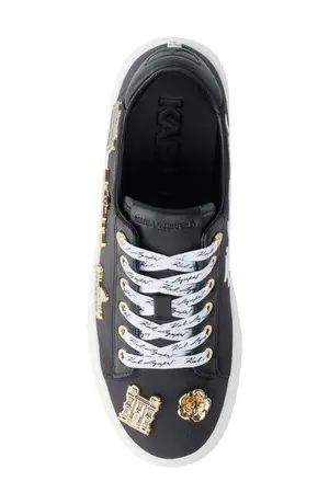 Karl Lagerfeld Paris Cate Pin Logo Sneakers - Black Rue Pins