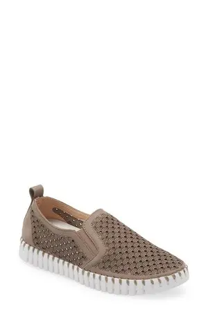 ILSE JACOBSEN Tulip Perforated Slip-on Sneaker - Falcon
