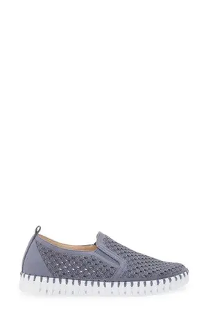 ILSE JACOBSEN Tulip Perforated Slip-on Sneaker - Grey Blue