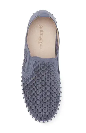 ILSE JACOBSEN Tulip Perforated Slip-on Sneaker - Grey Blue