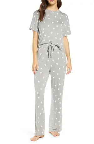 Honeydew Intimates Intimates All American Pajamas Heather Grey Hearts