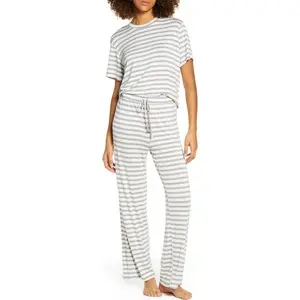 Honeydew Intimates Intimates All American Pajamas - Ivory Stripe