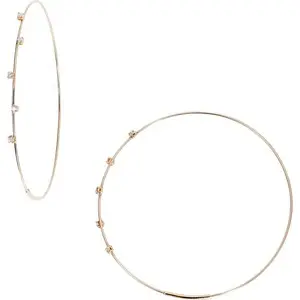 LANA JEWELRY 14k Gold Diamond Hoop Earrings