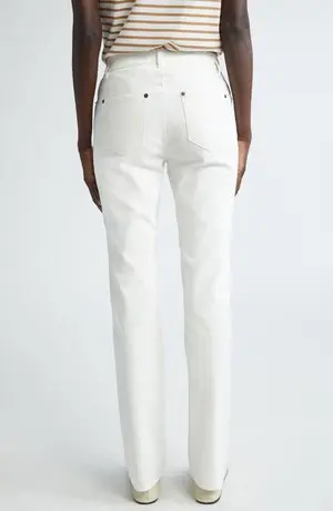 Lafayette 148 New York Thompson Waxed Denim Slim Leg Jeans