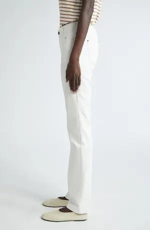 Lafayette 148 New York Thompson Waxed Denim Slim Leg Jeans