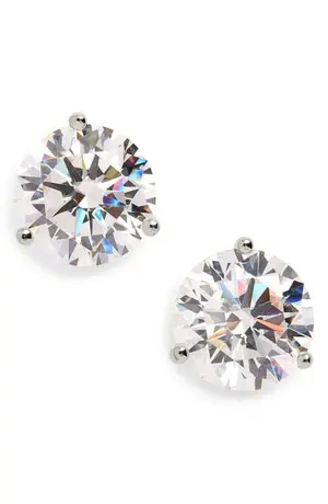 Nordstrom 8.0ct. Cubic Zirconia Stud Earrings - Platinum