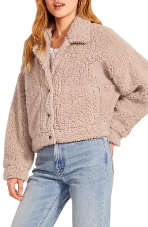 Steve Madden Faux Fur Bomber Jacket