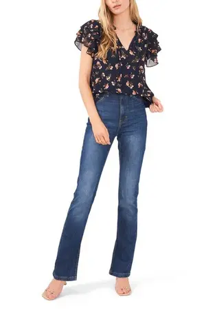 1.State Flutter Sleeve Top