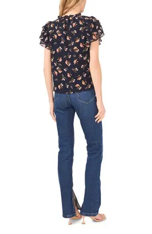 1.State Flutter Sleeve Top
