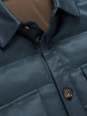 Loro Piana Quilted Silk-twill Down Overshirt