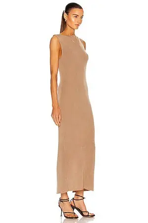 ST. AGNI Vas Knit Dress In Tan