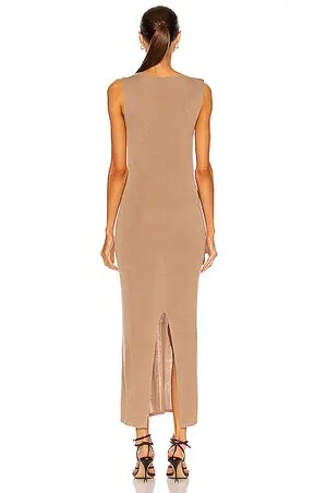 ST. AGNI Vas Knit Dress In Tan