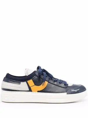 FERRAGAMO Logo-print Leather Sneakers