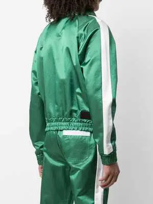 Amiri Satin Zipped Track Jacket - Green